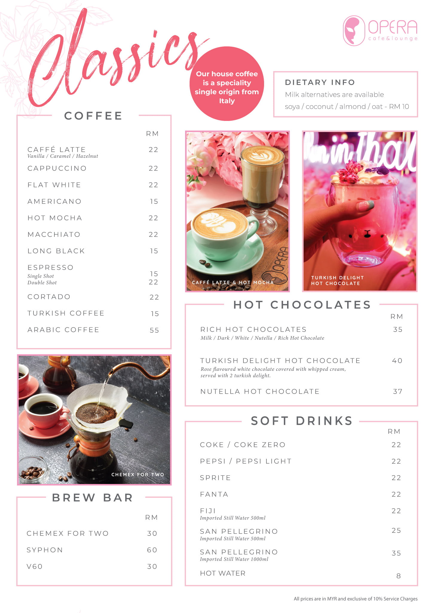 Our Menu – Opera Café & Lounge