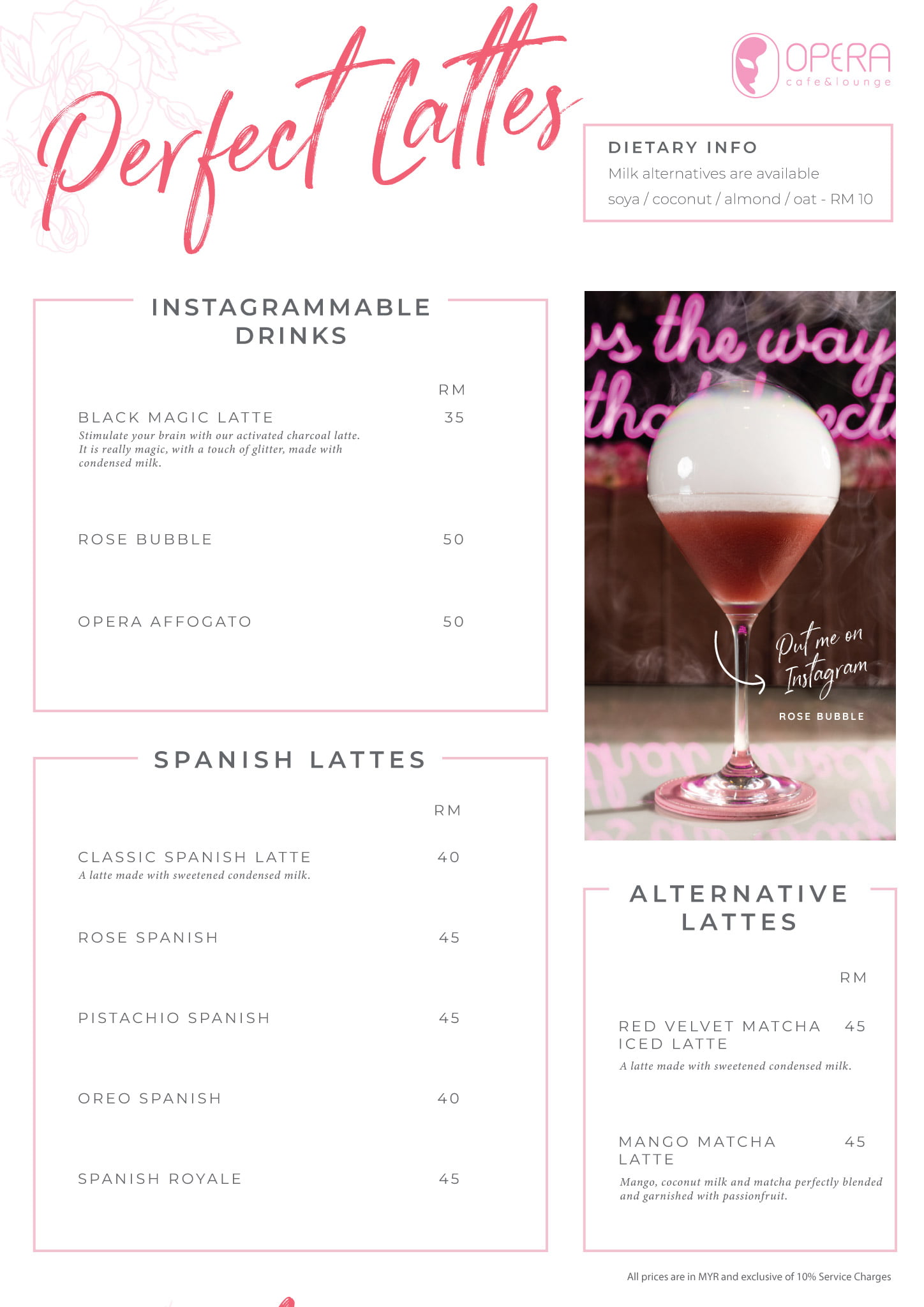 Our Menu – Opera Café & Lounge