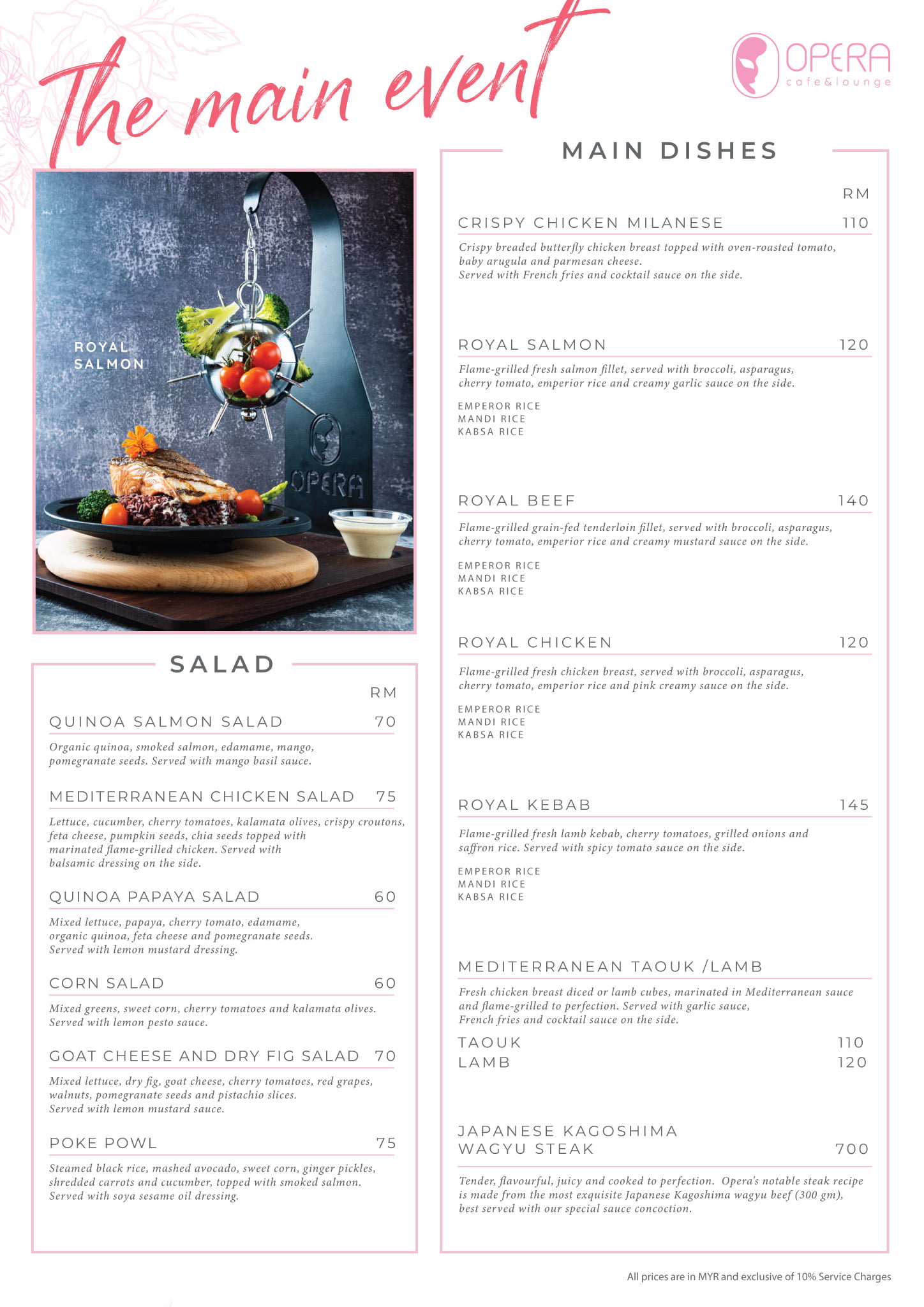 Our Menu – Opera Café & Lounge