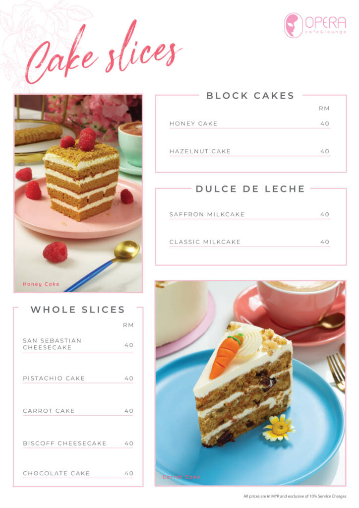 Our Menu – Opera Café & Lounge