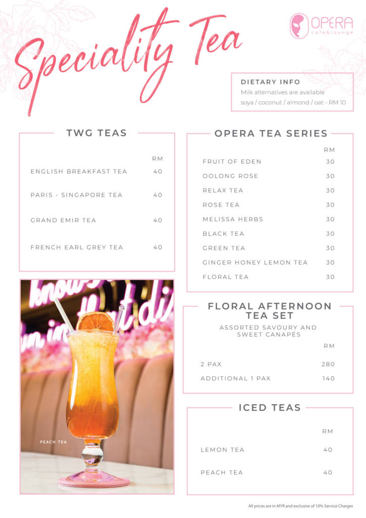 Our Menu – Opera Café & Lounge