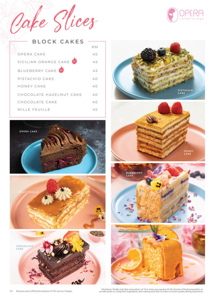 Our Menu – Opera Café & Lounge