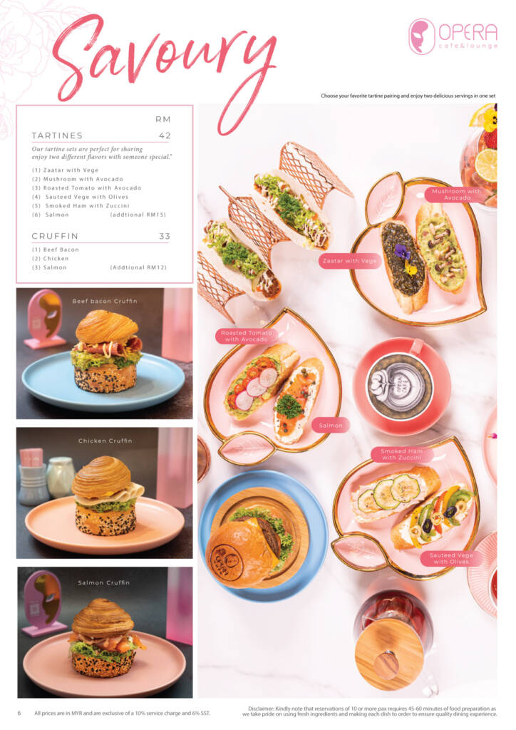 Our Menu – Opera Café & Lounge