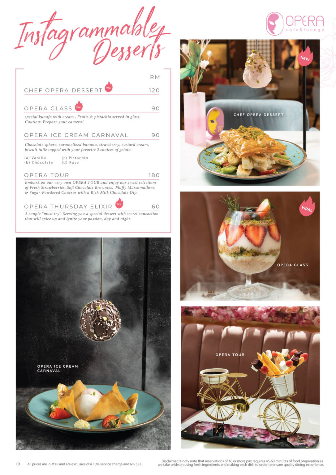Our Menu – Opera Café & Lounge
