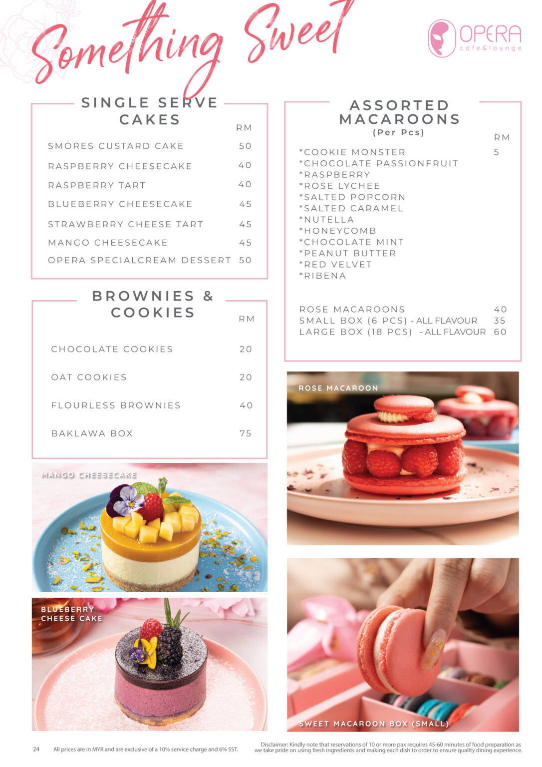 Our Menu – Opera Café & Lounge