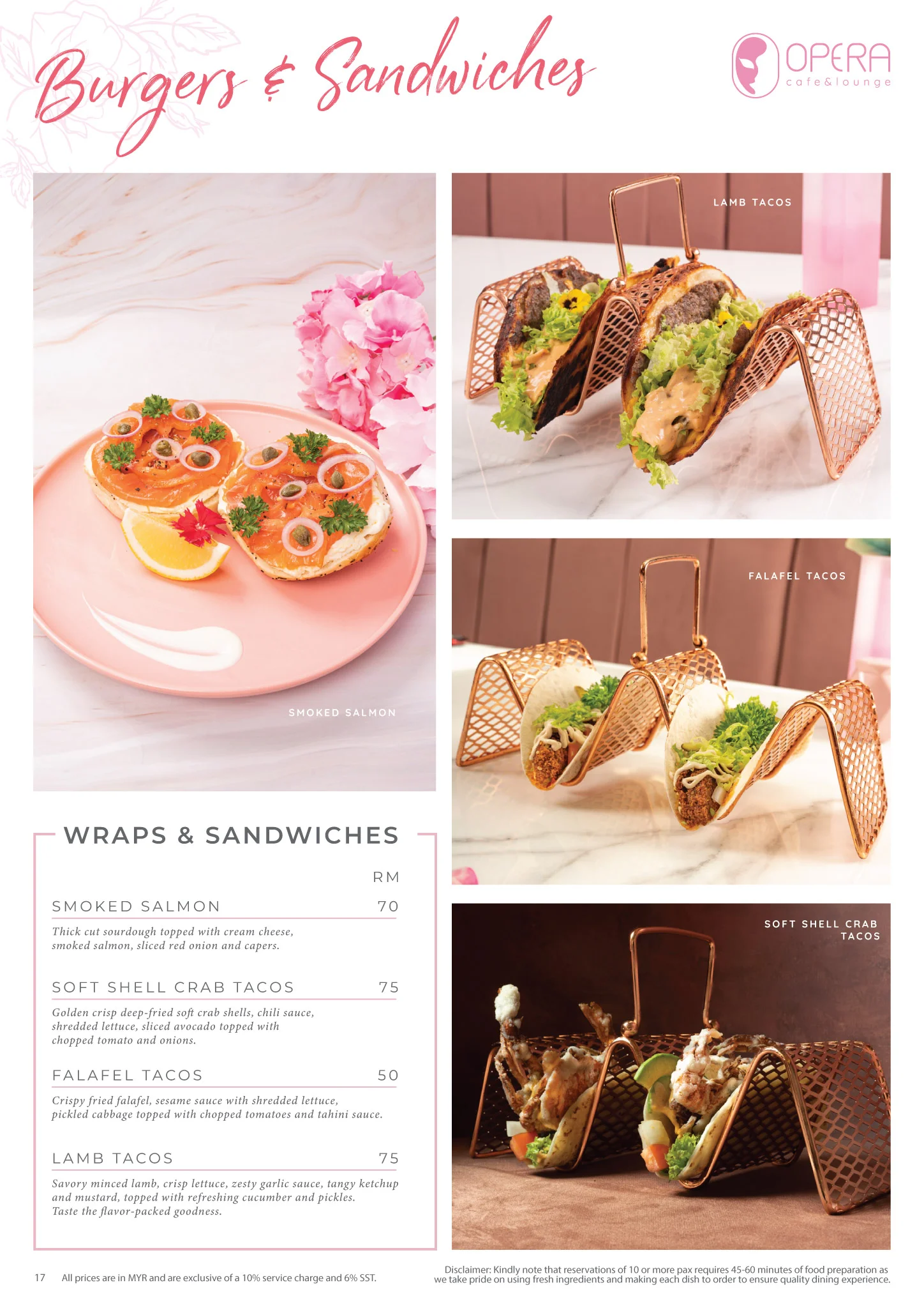 Our Menu – Opera Café & Lounge