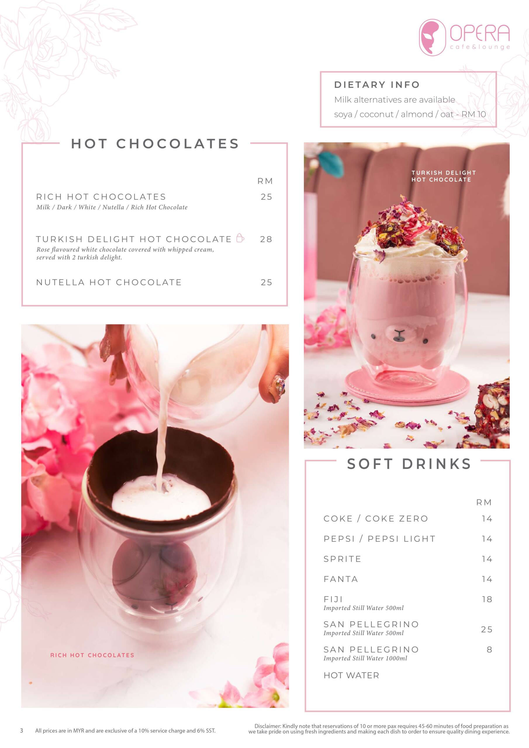 Our Menu – Opera Café & Lounge