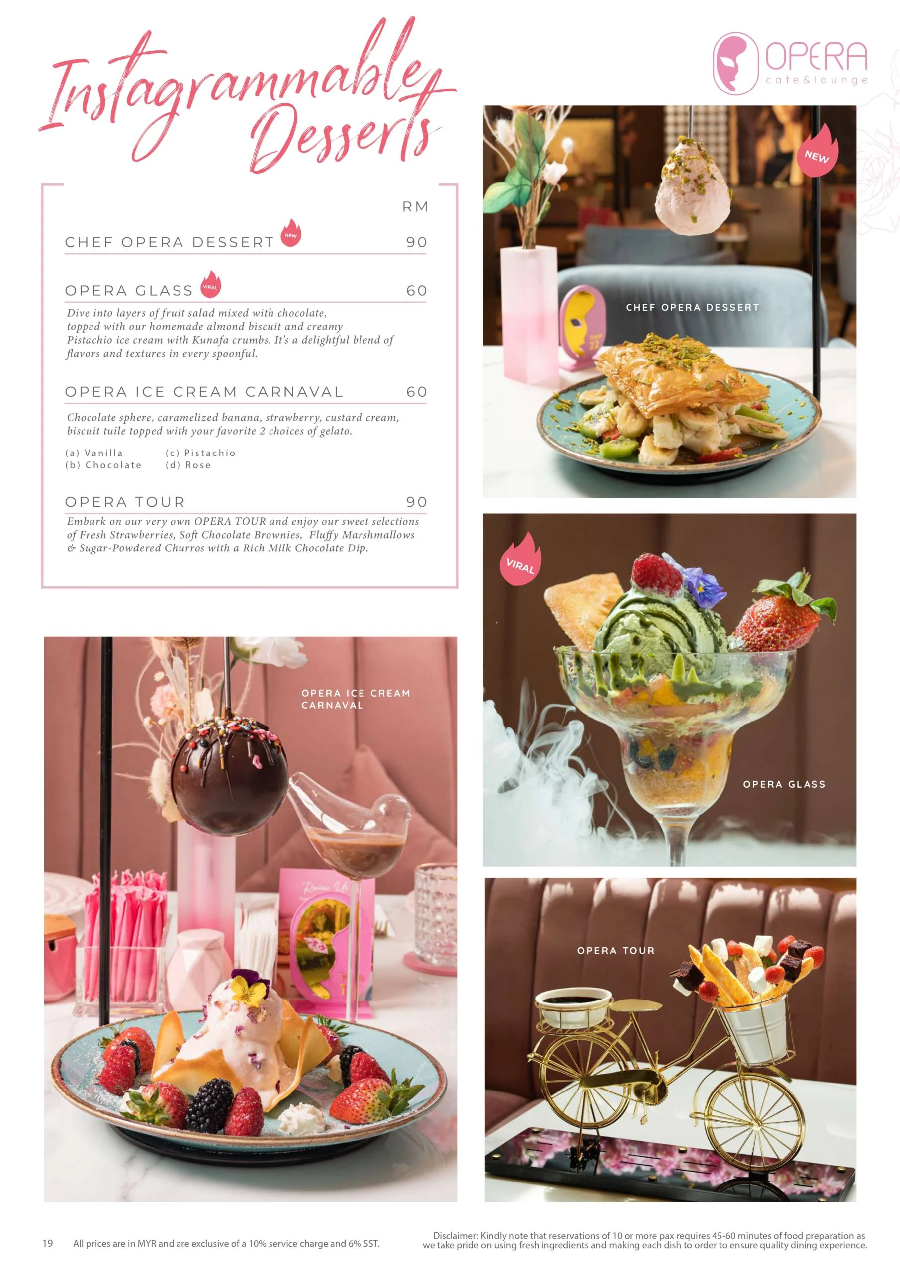 Our Menu – Opera Café & Lounge