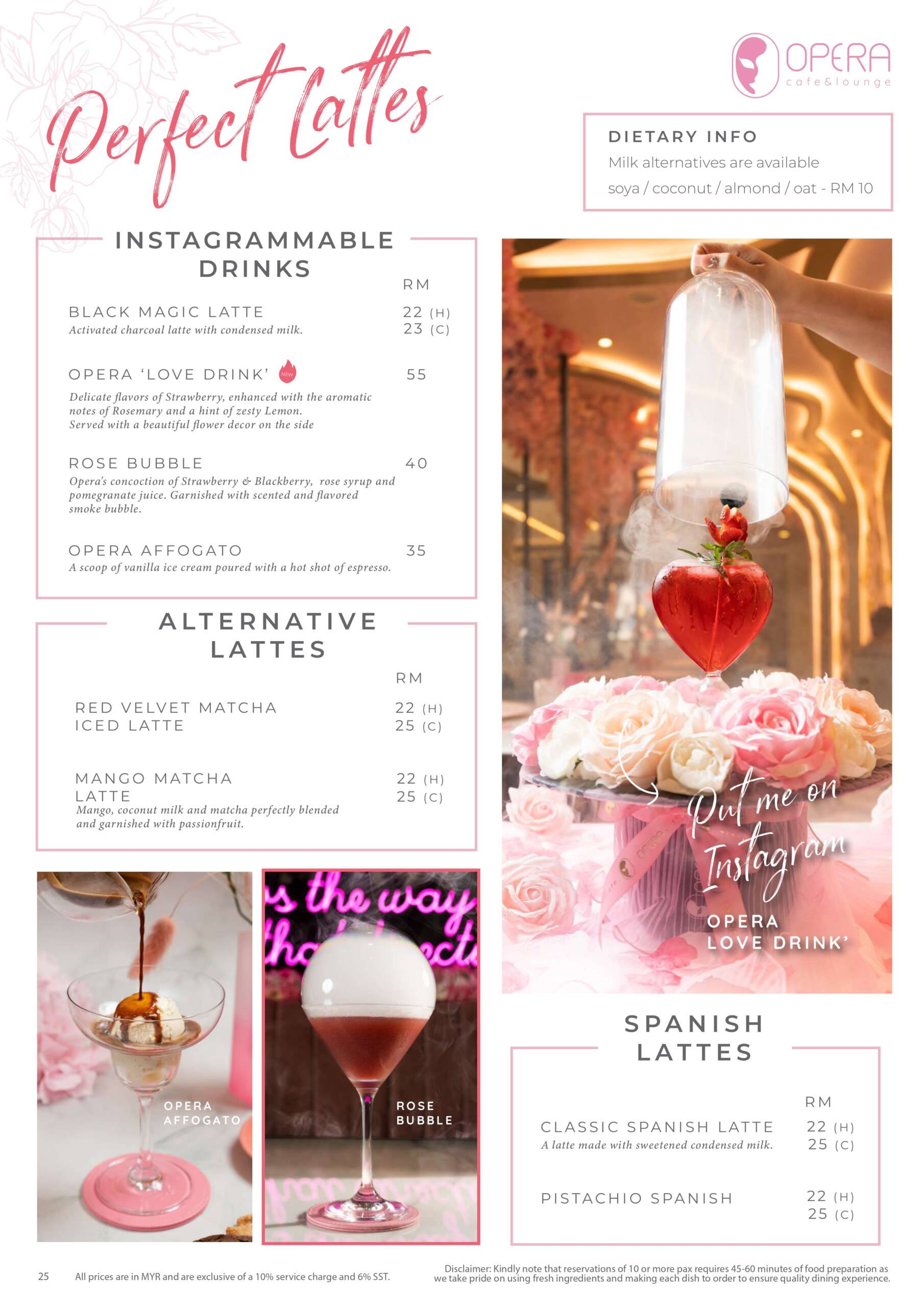 Our Menu – Opera Café & Lounge