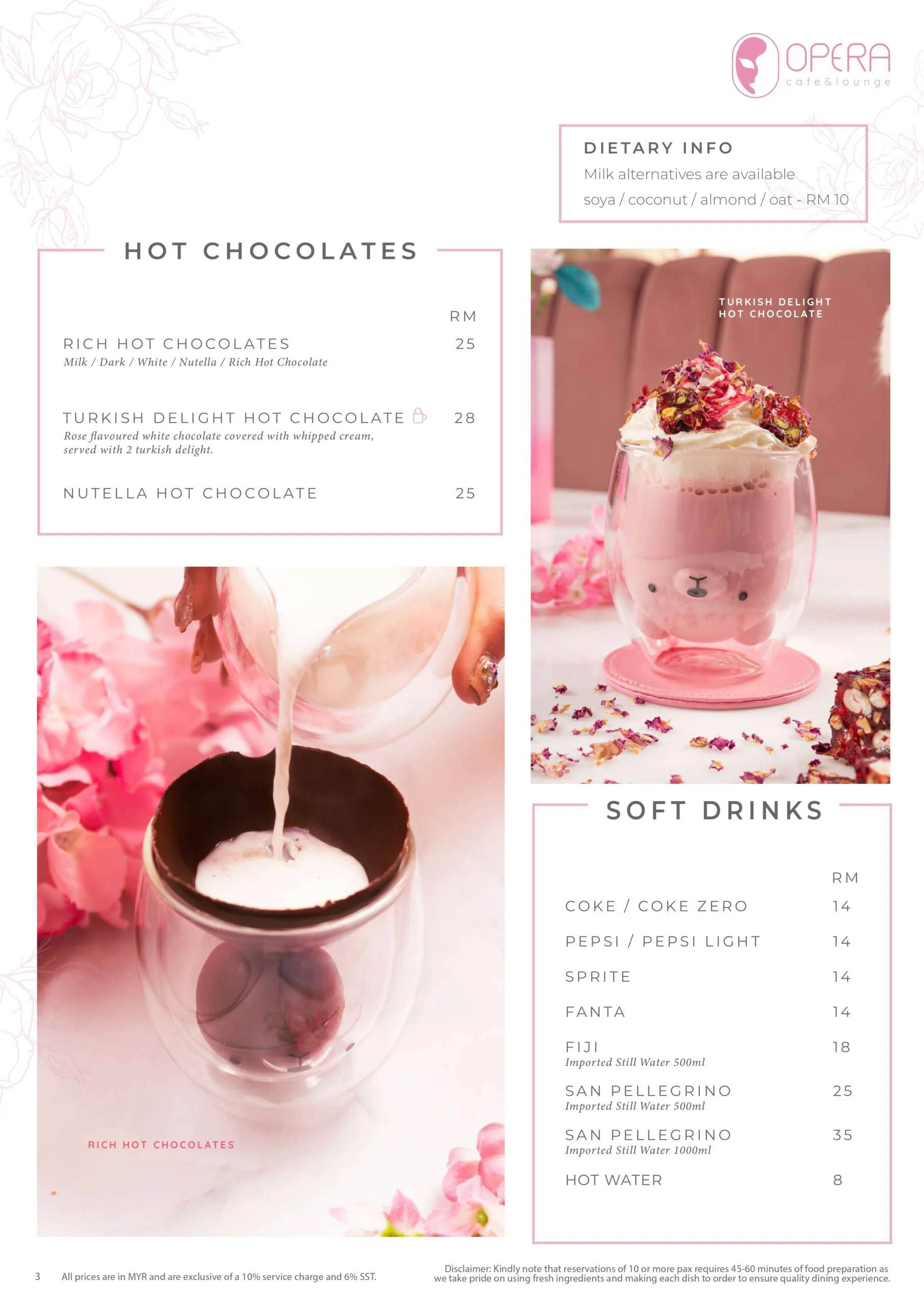 Our Menu – Opera Café & Lounge