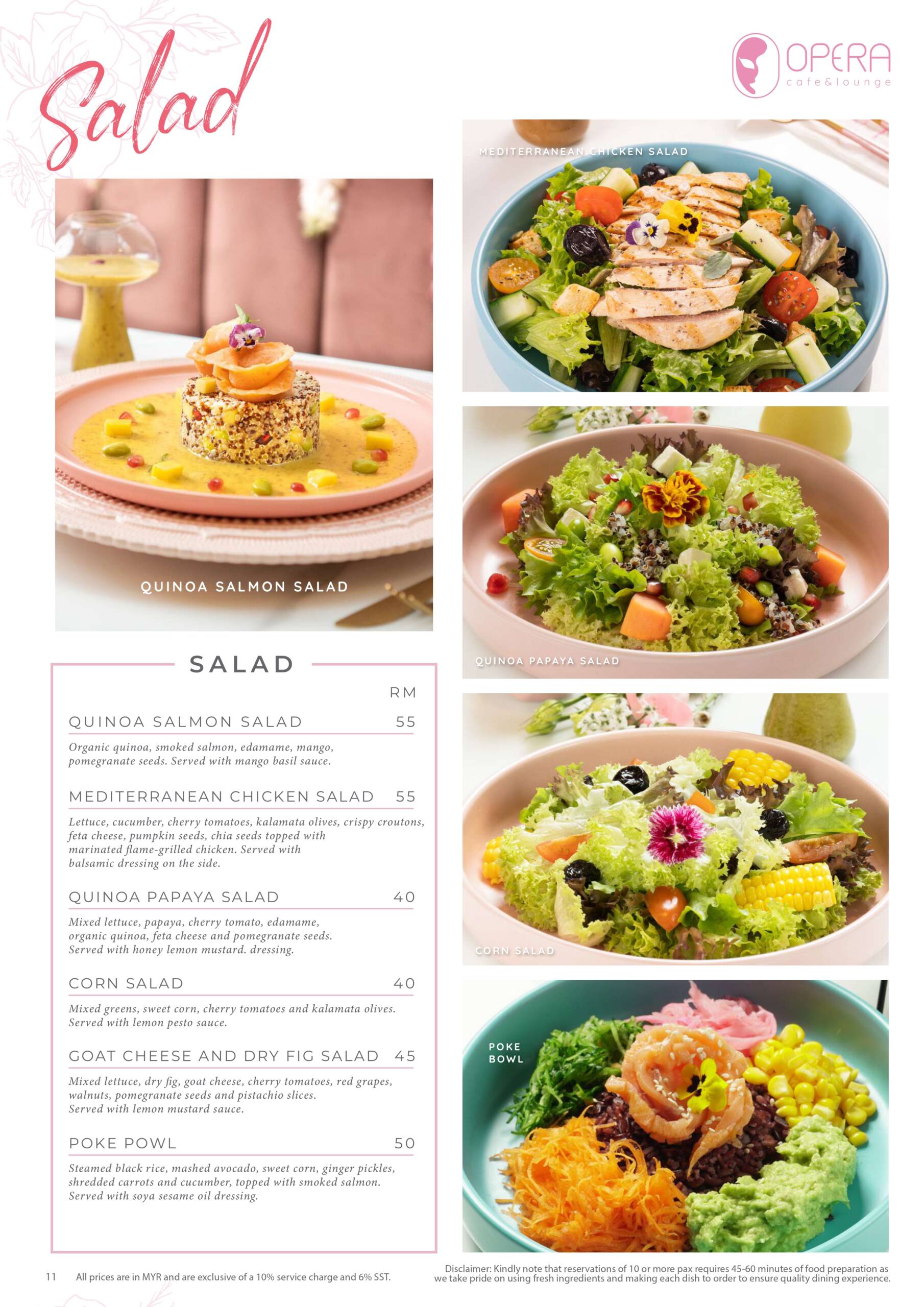 Our Menu – Opera Café & Lounge