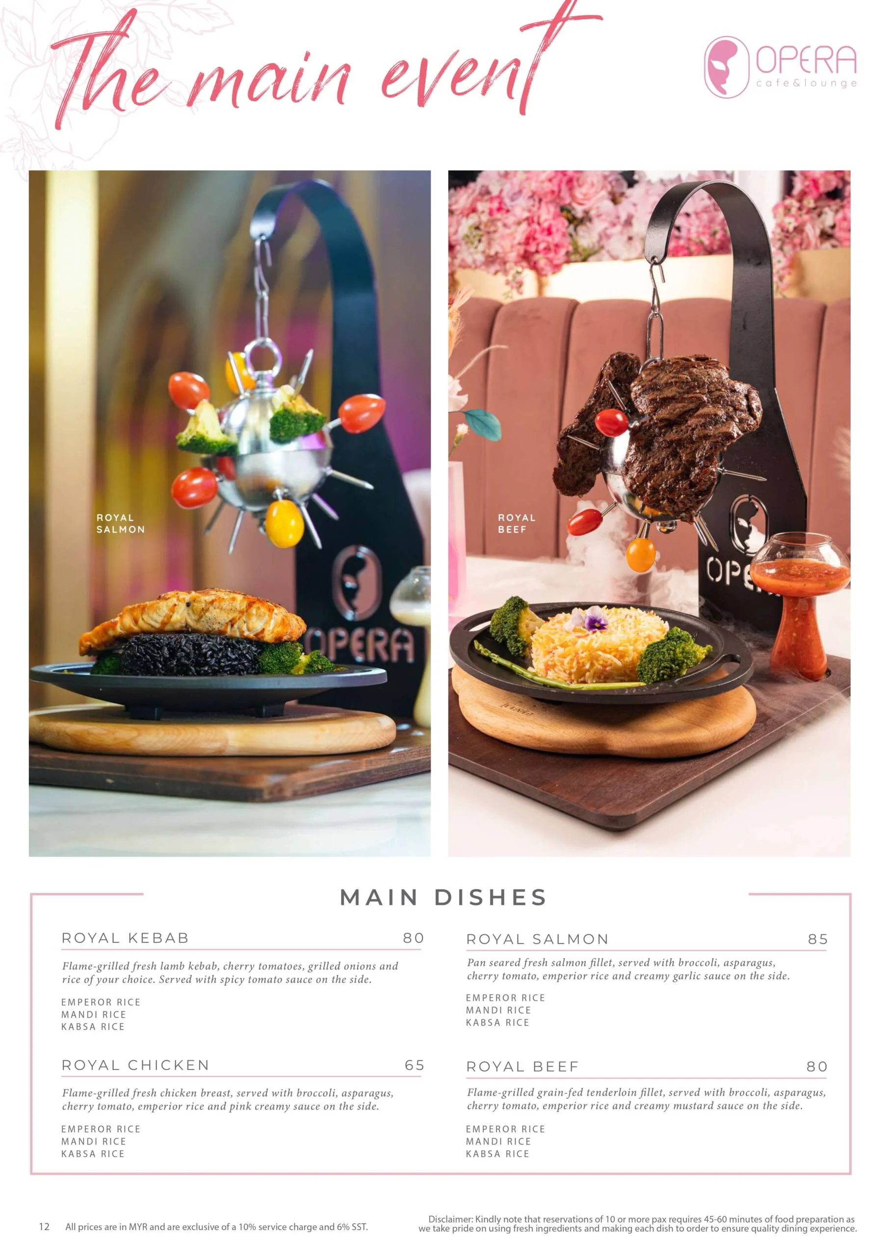 Our Menu – Opera Café & Lounge