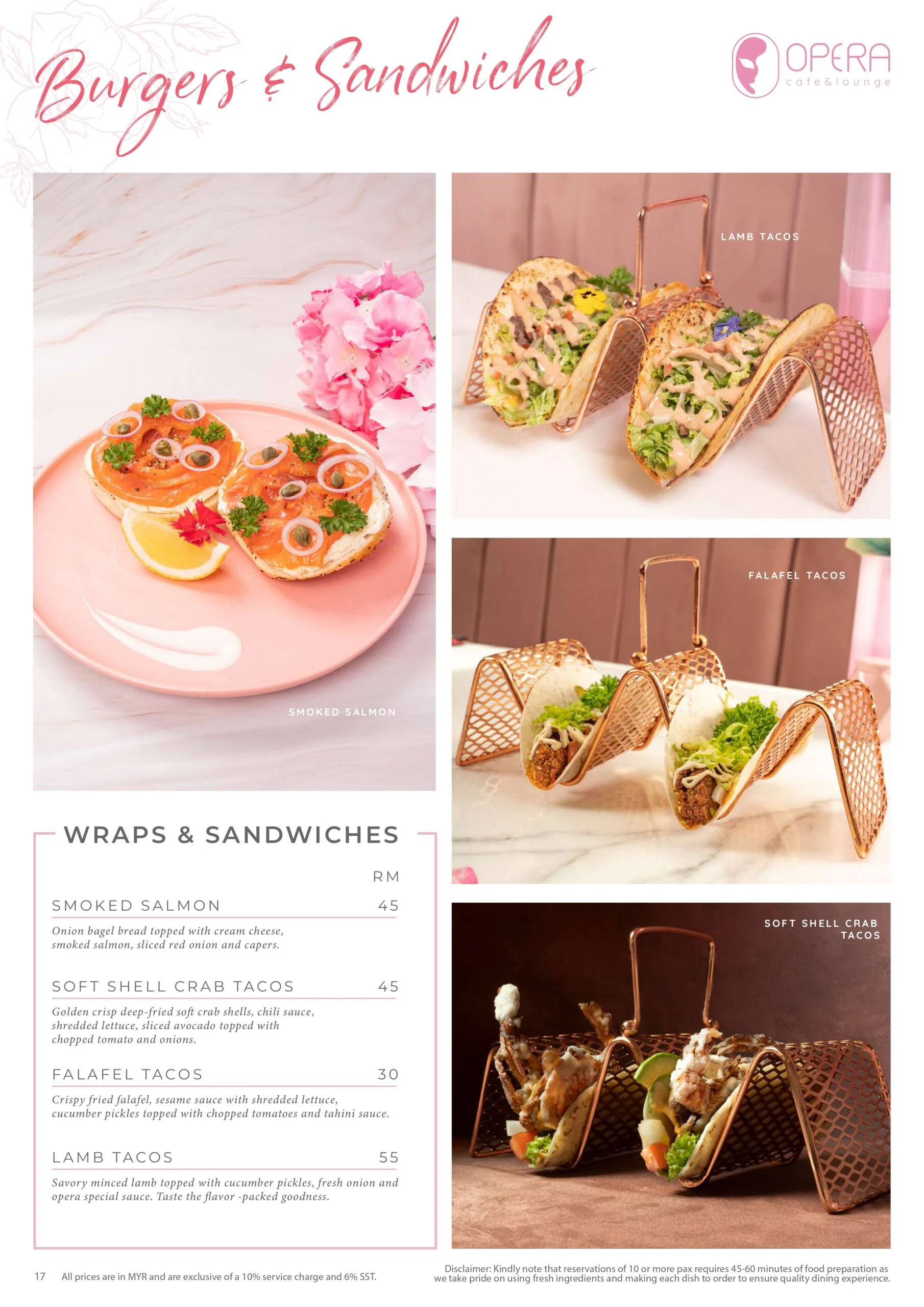 Our Menu – Opera Café & Lounge