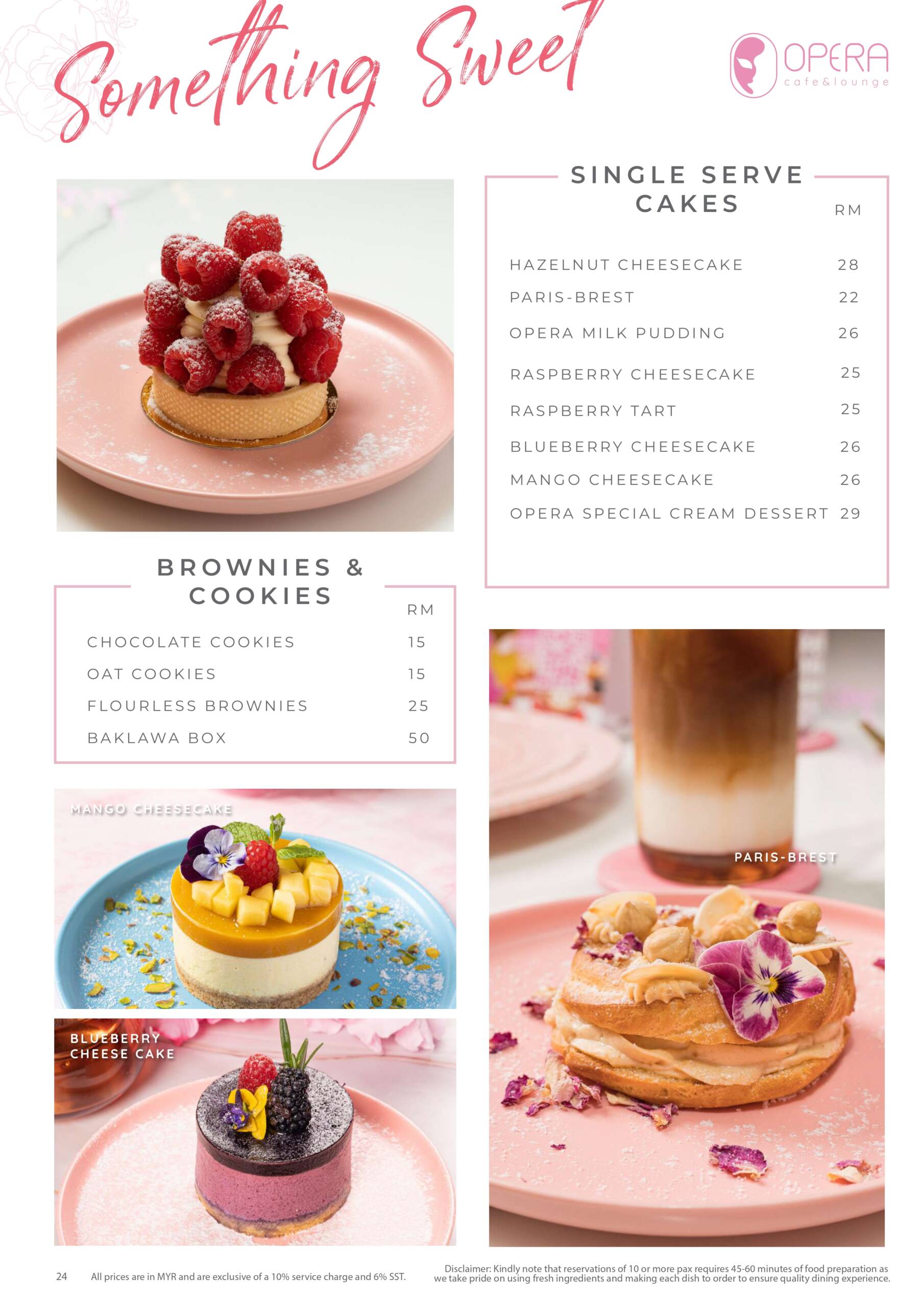 Our Menu – Opera Café & Lounge