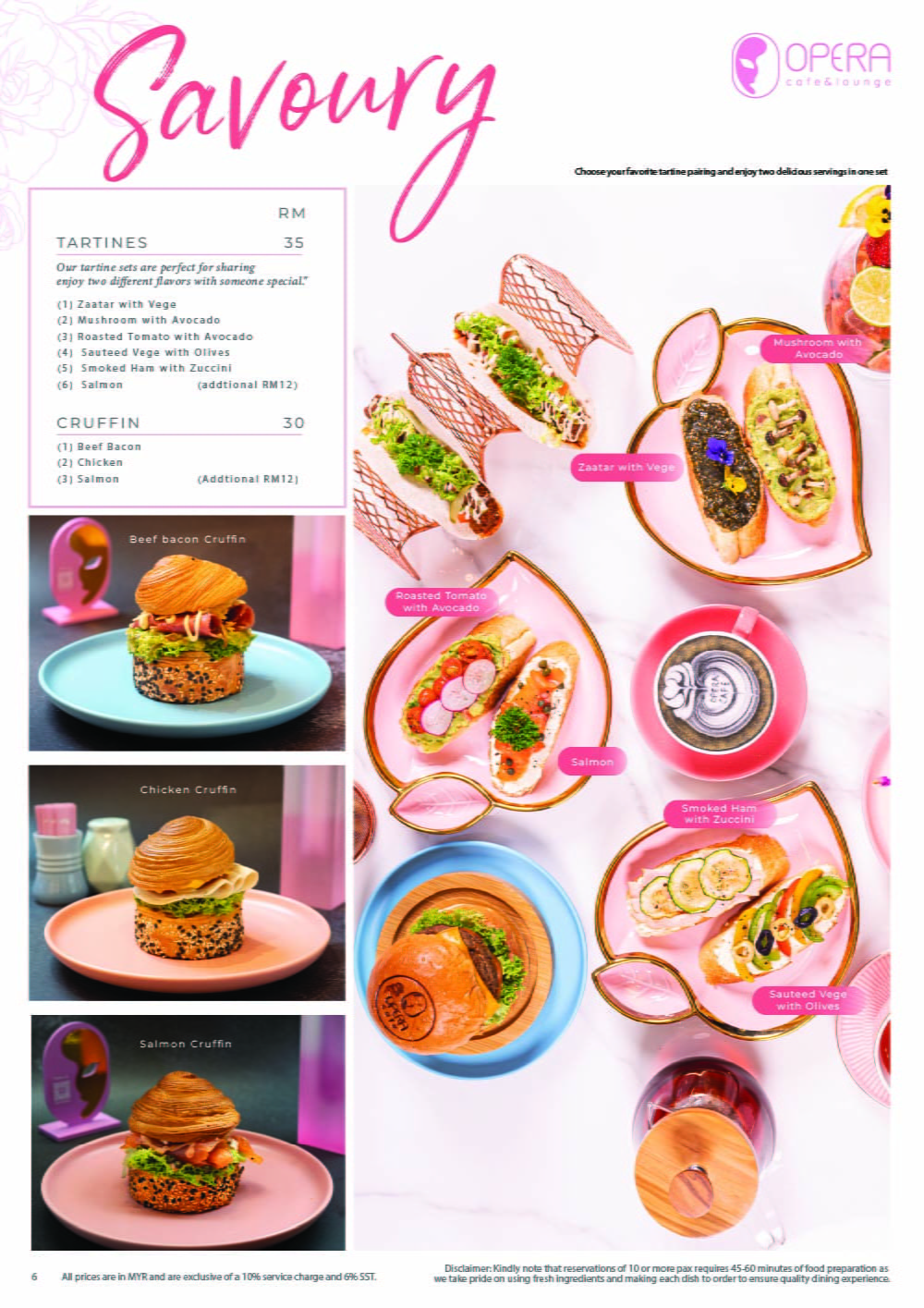 Our Menu – Opera Café & Lounge